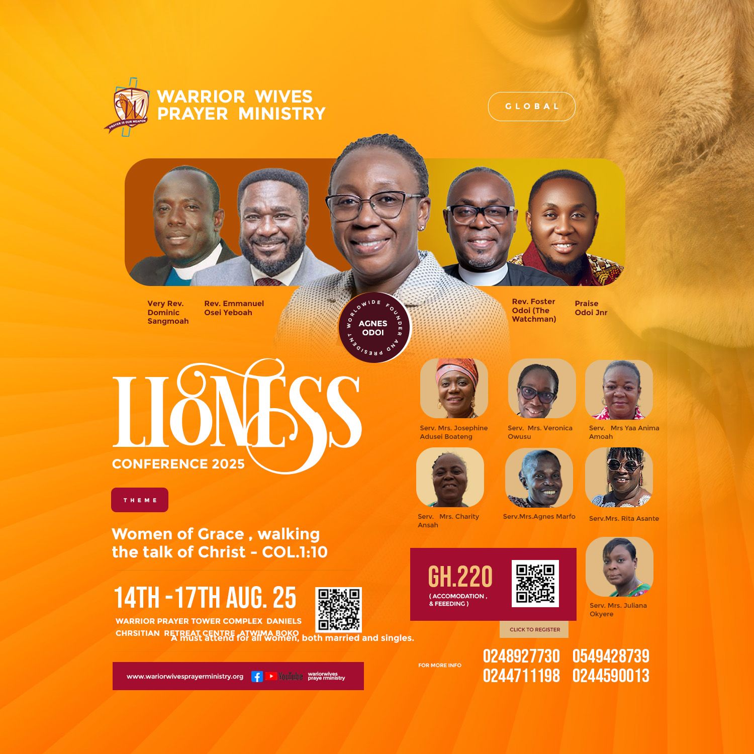 Lioness Conference 2025 - Registration - Warrior Wives Prayer Ministry